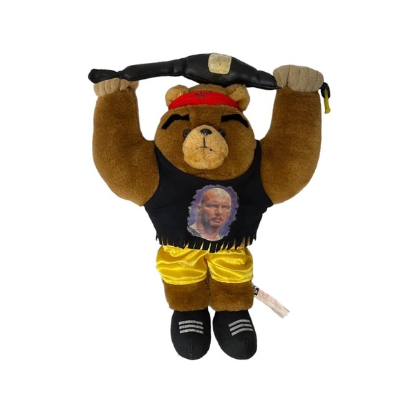 Vintage | Toys | Vintage Stone Cold Steve Austin Wwe Wwf Teddy Bear ...